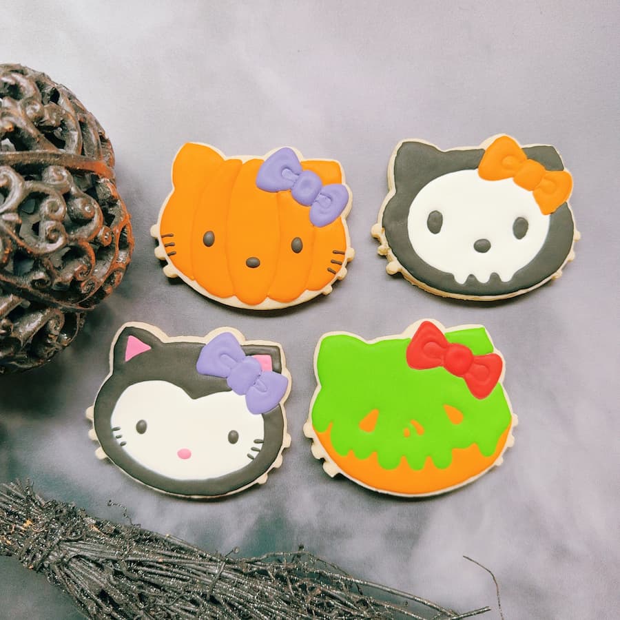 Kawaii Halloween Cookies - Face Only - The Chocolate Dozen LLC